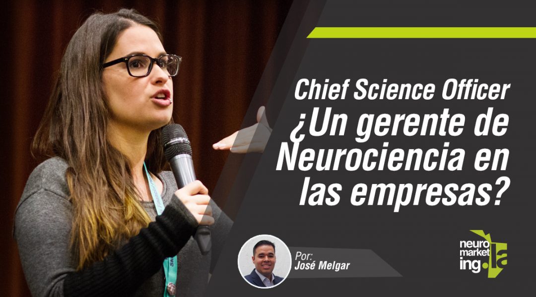 Chief science officer un gerente de neurociencia en la empresa